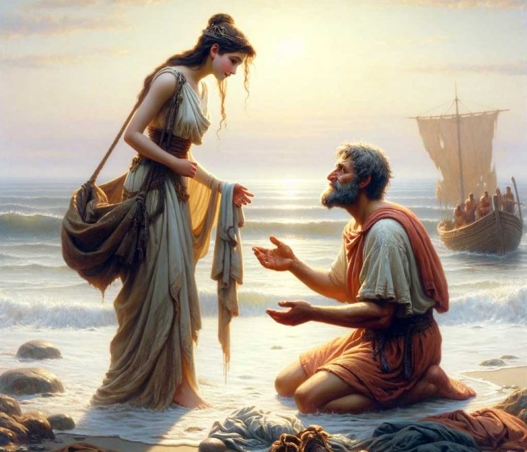 Odysseus and Nausicaa