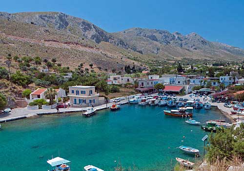 Vathy Kalymnos, the unique village in a fjord