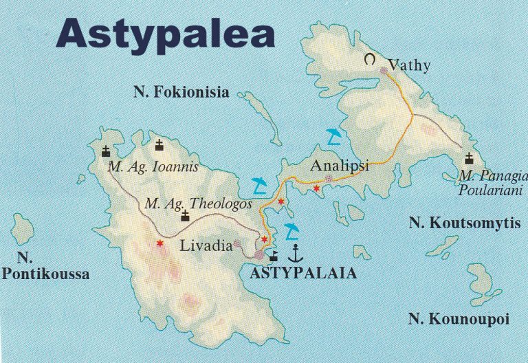 Detailed Map of Astypalea