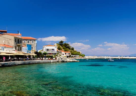 The town of Kokkari in Samos