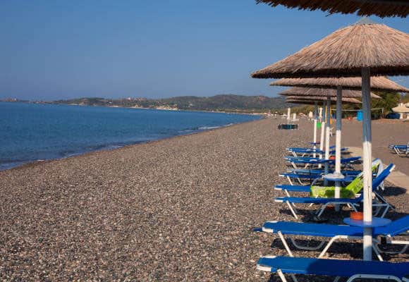 Vatera the tourist hub of Lesbos
