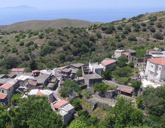 The village of Melanios in Chios