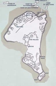 Map of Ancient Mycenae