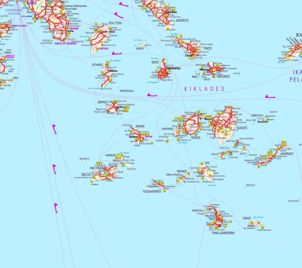 Detailed Maps of Greece and the Greek islands