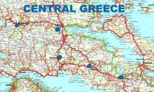 Map of Central Greece ( Sterea Ellada)