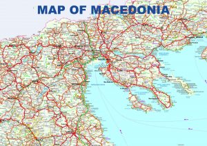 Map of Macedonia Greece