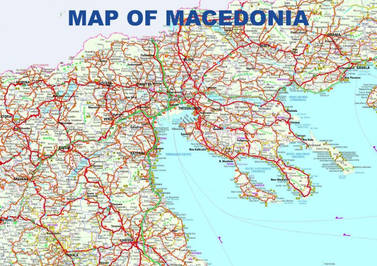 Map of Macedonia Greece