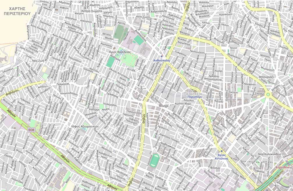 Περιστέρι, Οδικός Χάρτης Περιστερίου