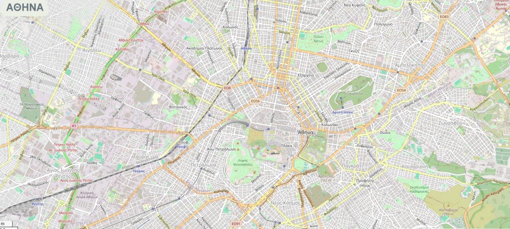 Αθήνα, Χάρτης της Αθήνας