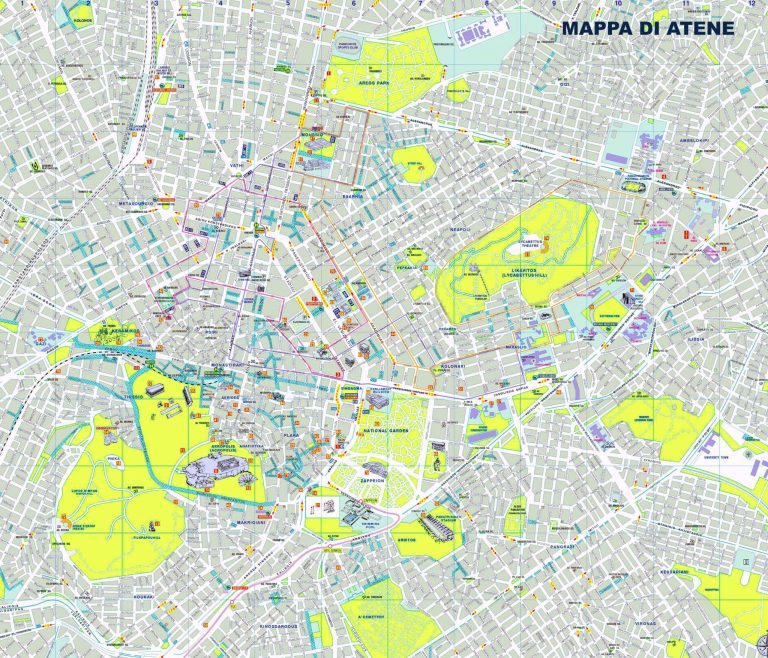 Atene mappa Atene cartina stradale