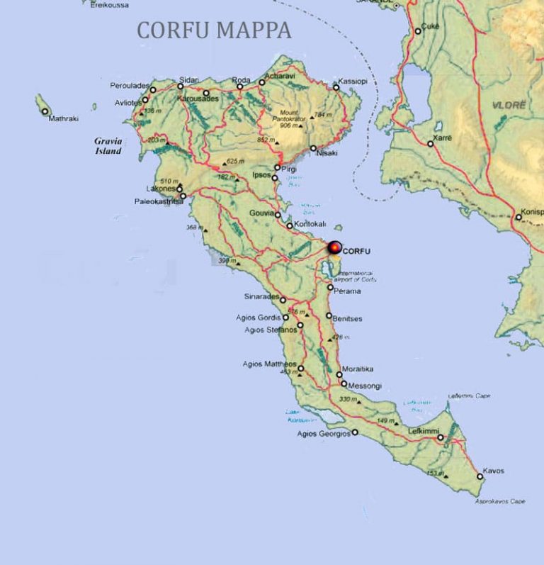 Mappa di Corfù