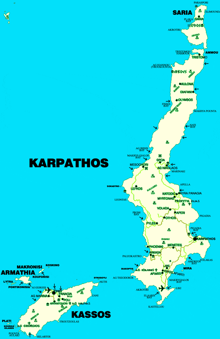 Karpathos mappa Karpathos Cartina