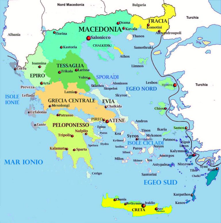 Mappa Grecia – Mappe della Grecia