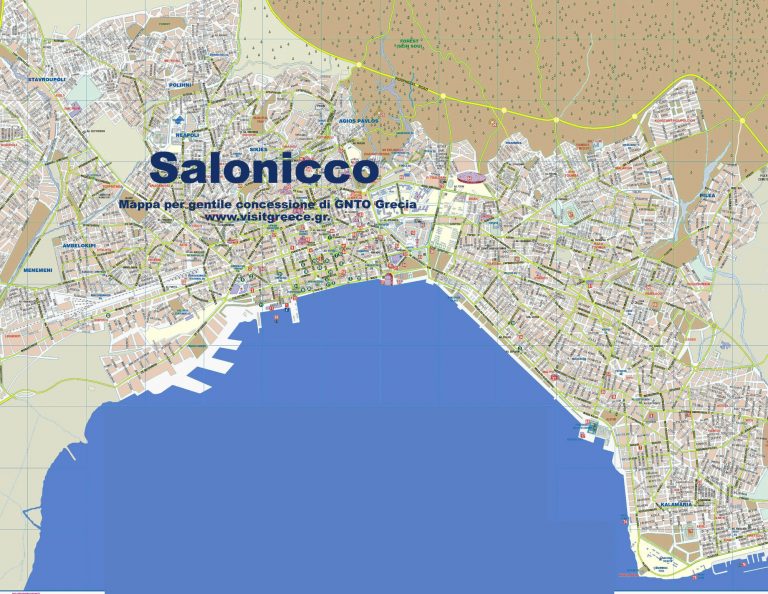Salonicco Mappa e cartina della città di Salonicco