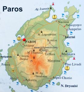 Map of Paros