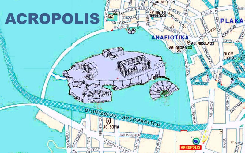Map of the Acropolis